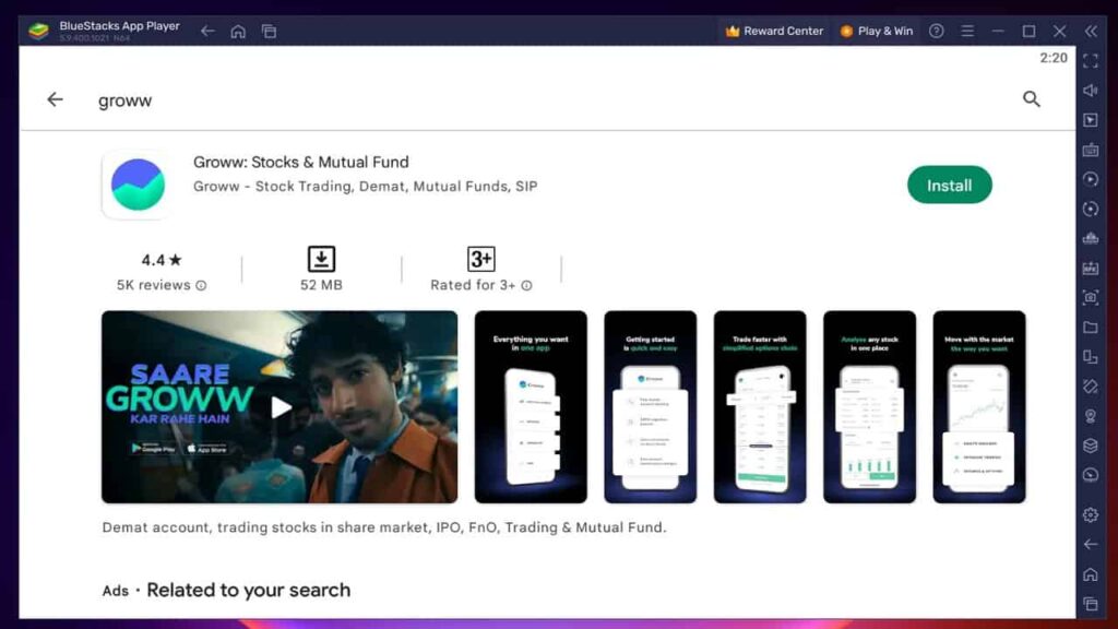 Groww App Download for PC (Windows 11, 10, 7 or Mac)