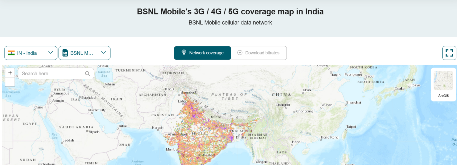 Check Network Coverage Map for Jio, Airtel, Vi & BSNL (Official)