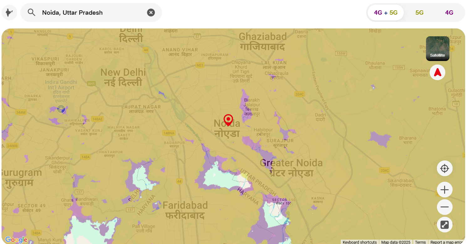 Check Network Coverage Map for Jio, Airtel, Vi & BSNL (Official)