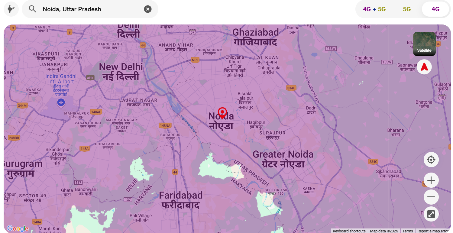 Check Network Coverage Map for Jio, Airtel, Vi & BSNL (Official)