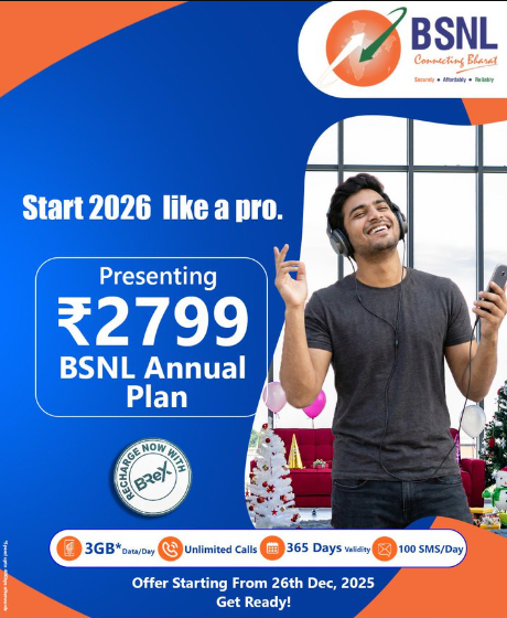 BSNL NEW YEAR Plan: Offers 3GB Data, Unlimited Calling @ Rs 8/day